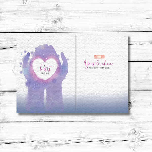 Hospice Bereavement Program Card: Bandaged Heart Hospice Sympathy Card ...