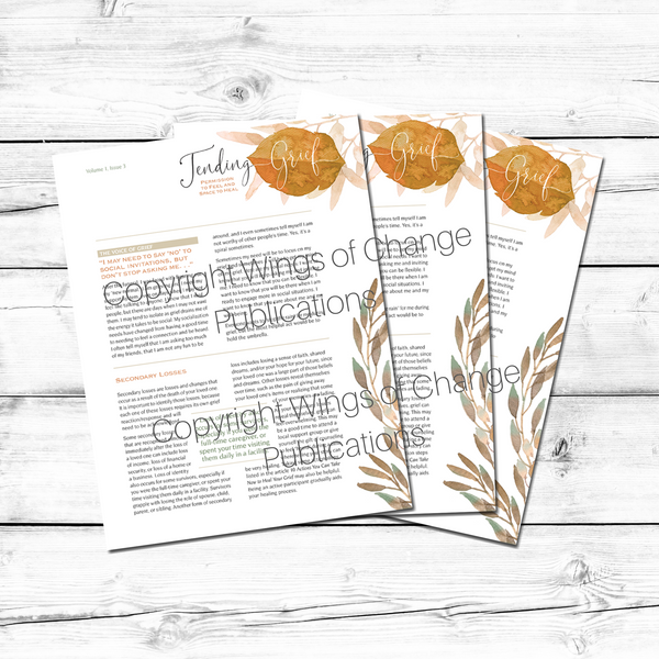 Bereavement Newsletter Series for Hospice, Funeral Homes: Tending Grief ...