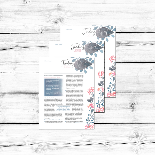 Bereavement Newsletter for Hospice, Funeral Homes: Tending Grief ...