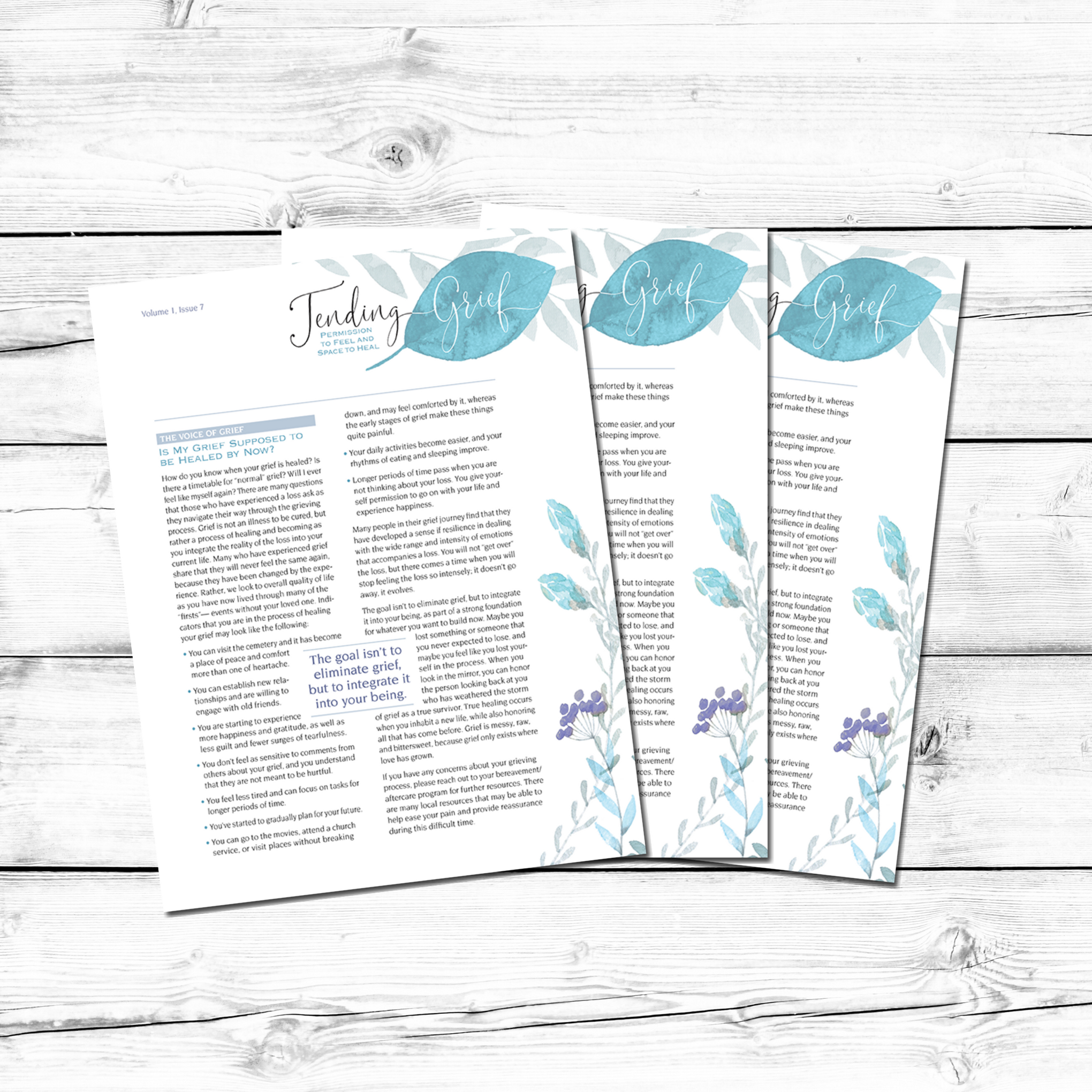 Bereavement Newsletter for Hospice, Funeral Homes: Tending Grief ...
