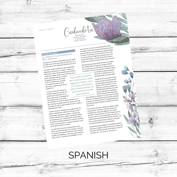 NS1004 | SPANISH Tending Grief Newsletter Issue 4 - Wings of Change ...