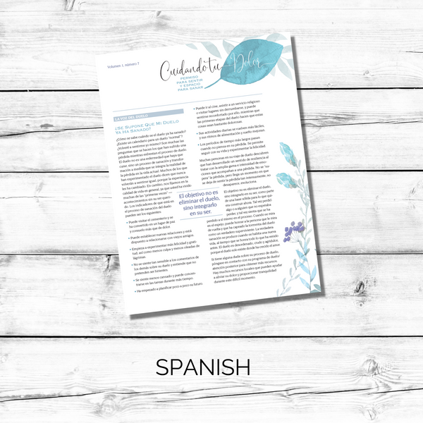 NS1007 | SPANISH Tending Grief Newsletter Issue 7 - Wings of Change ...